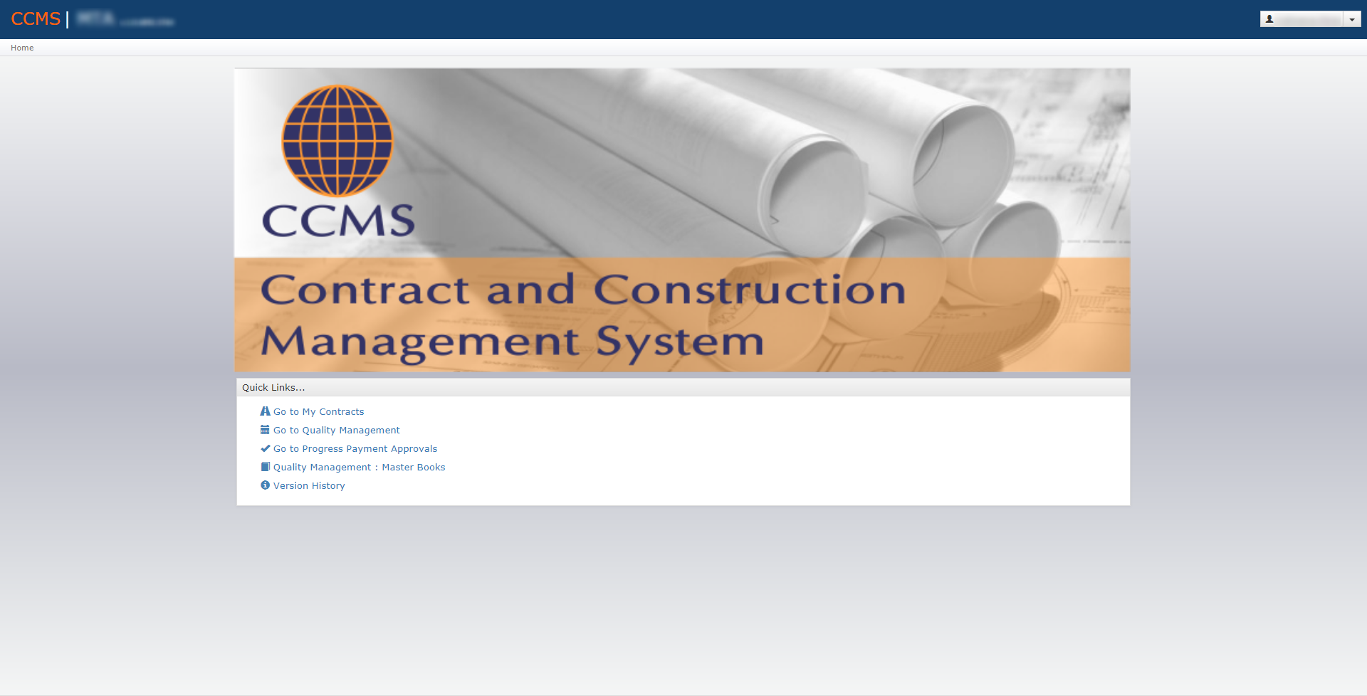 5.0 CCMS Home Page